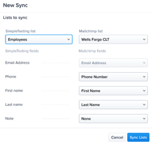 MailChimp Integration - SMS Marketing Features - SimpleTexting