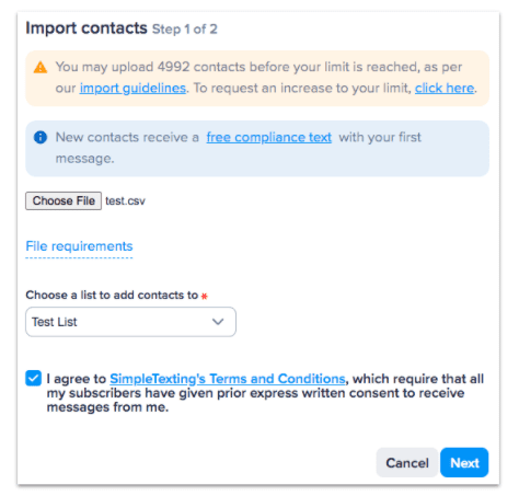 Import Contacts - SMS Marketing Features - SimpleTexting