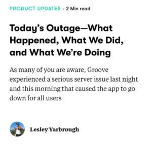 Examples of Communicating With Customers During an Outage | SimpleTexting