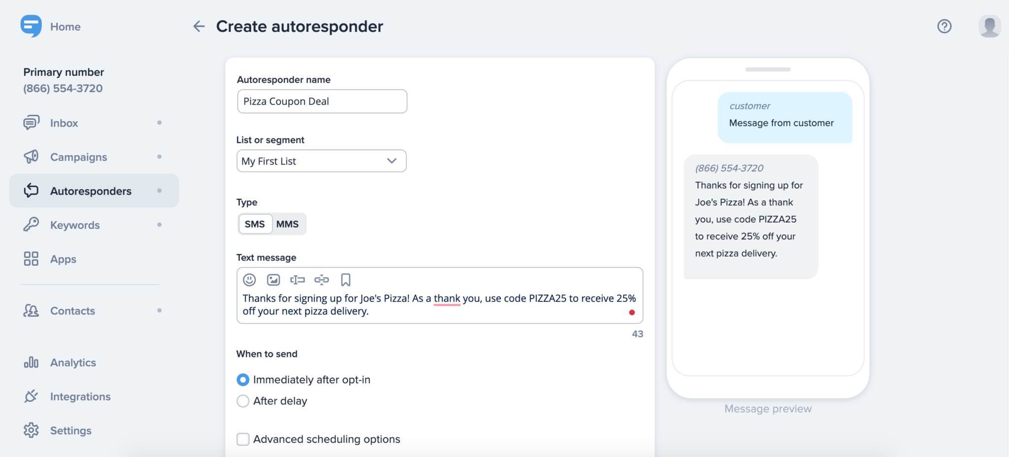 Text Message Autoresponders & How to Use Them | SimpleTexting