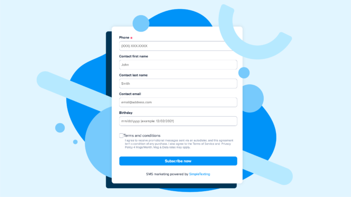 Text Sign Up Forms | Online Sign Up Forms | SimpleTexting