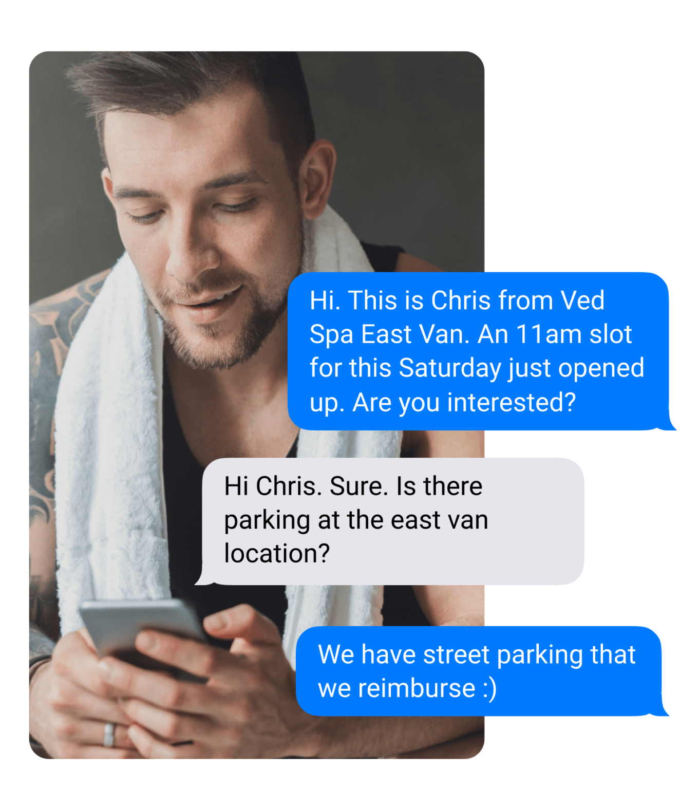 Text message marketing tool for beauty salons and spas