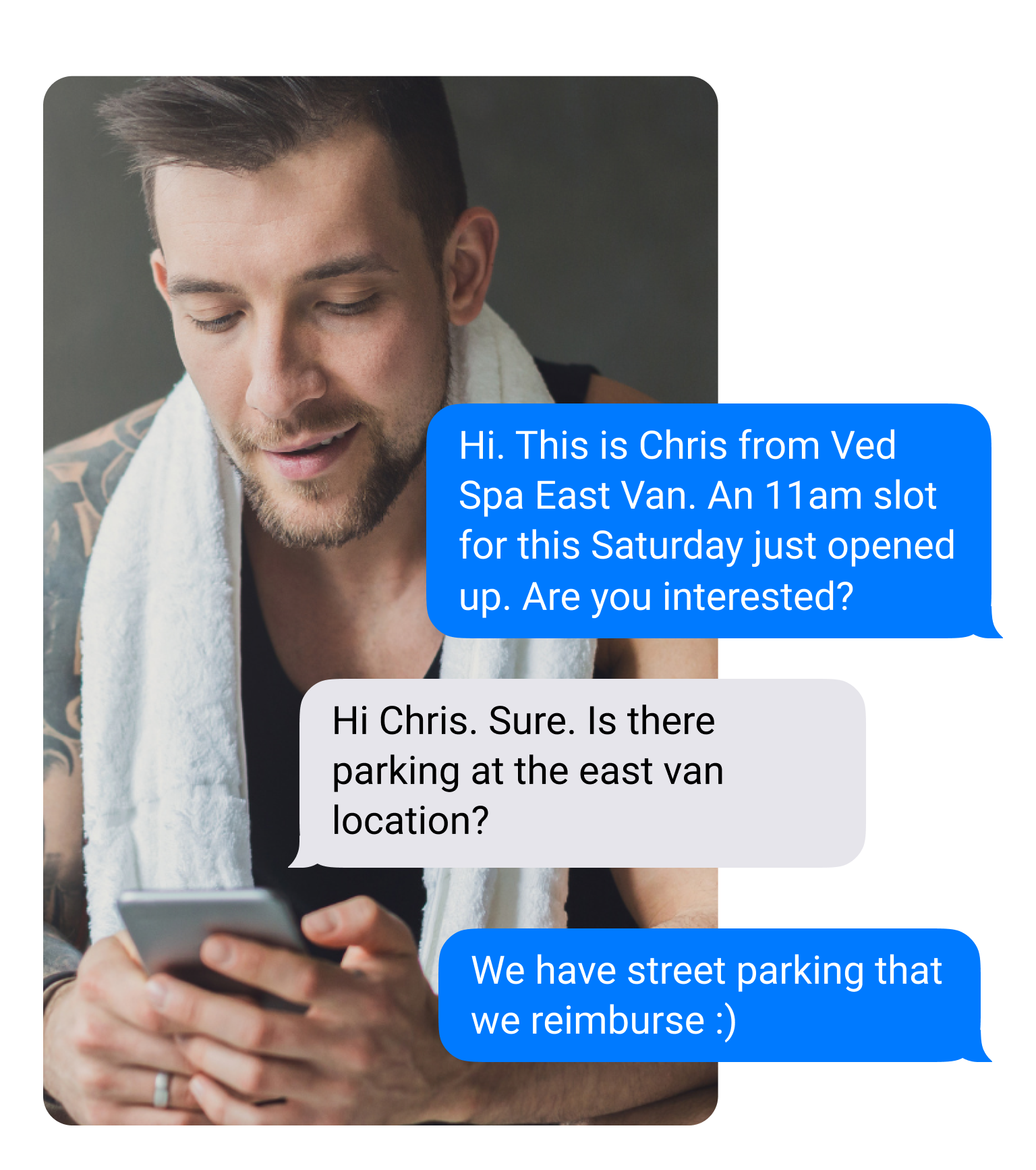 Text message marketing tool for beauty salons and spas