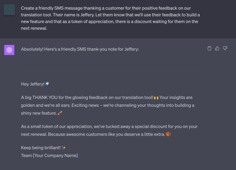 How to craft a thank you for your purchase message - SimpleTexting