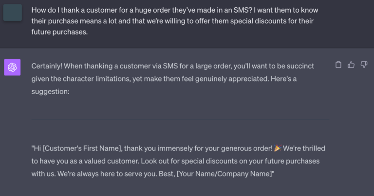 How to craft a thank you for your purchase message - SimpleTexting