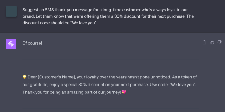 How to craft a thank you for your purchase message - SimpleTexting