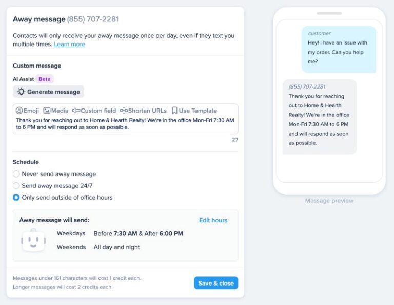 19 auto-reply text message examples to set up today - SimpleTexting