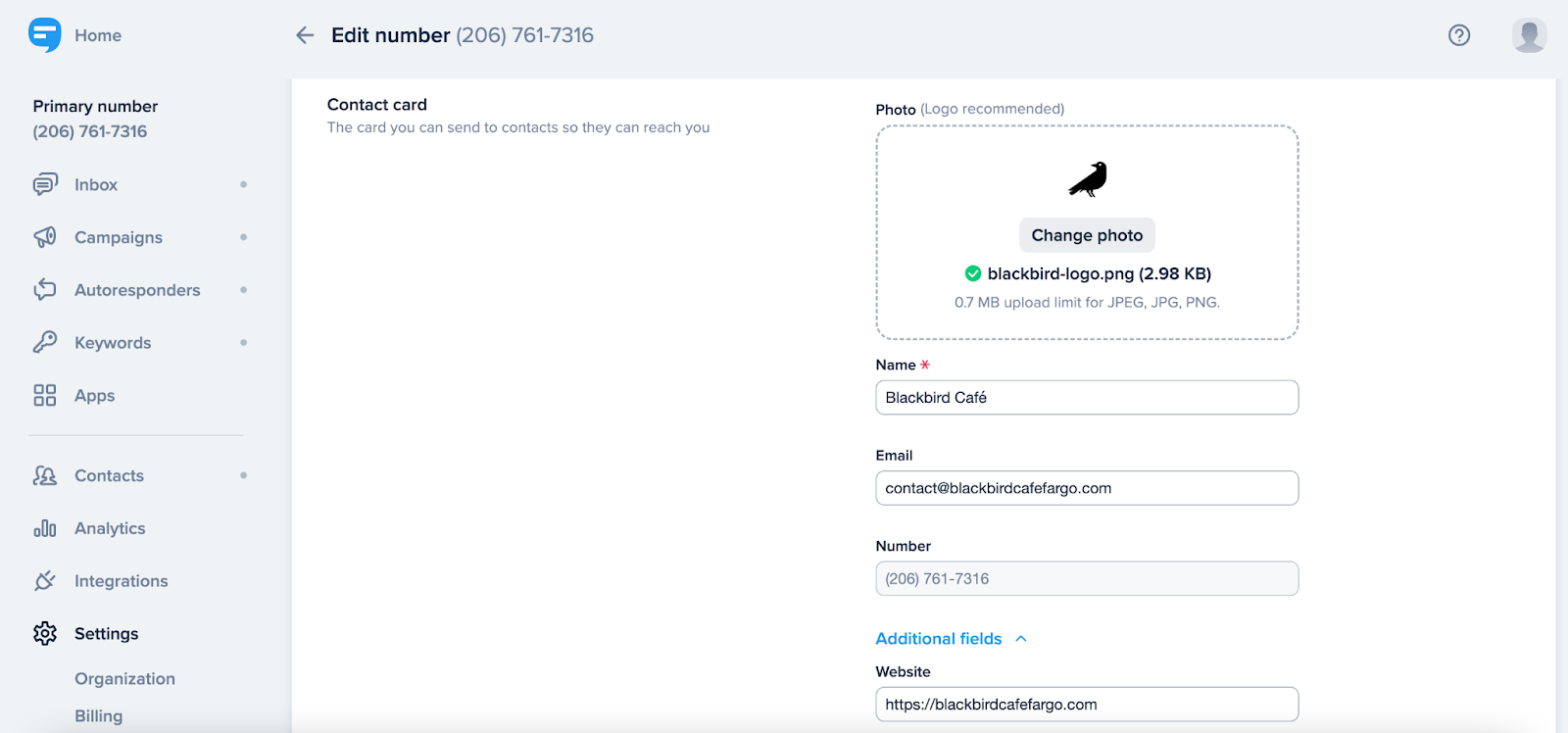 Contact cards: Text vCards to simplify number saving
