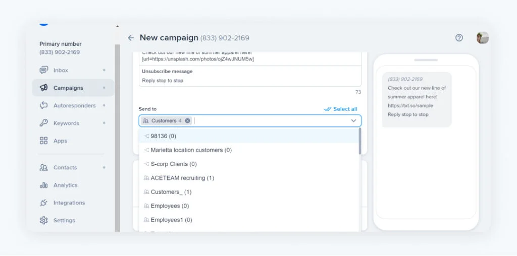 One-Way Text Messaging: Group Texting App with No Reply All
