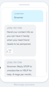 How to send a business card text message