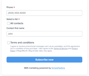 SMS terms and conditions sample and templates