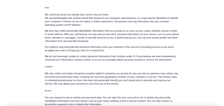 SMS compliance privacy policy templates and examples