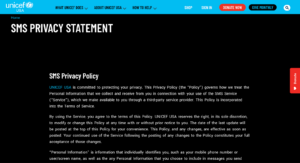 SMS compliance privacy policy templates and examples