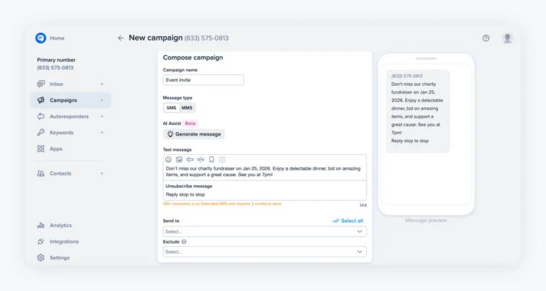 How to Send Text Message Invitations: Step-by-step | SimpleTexting